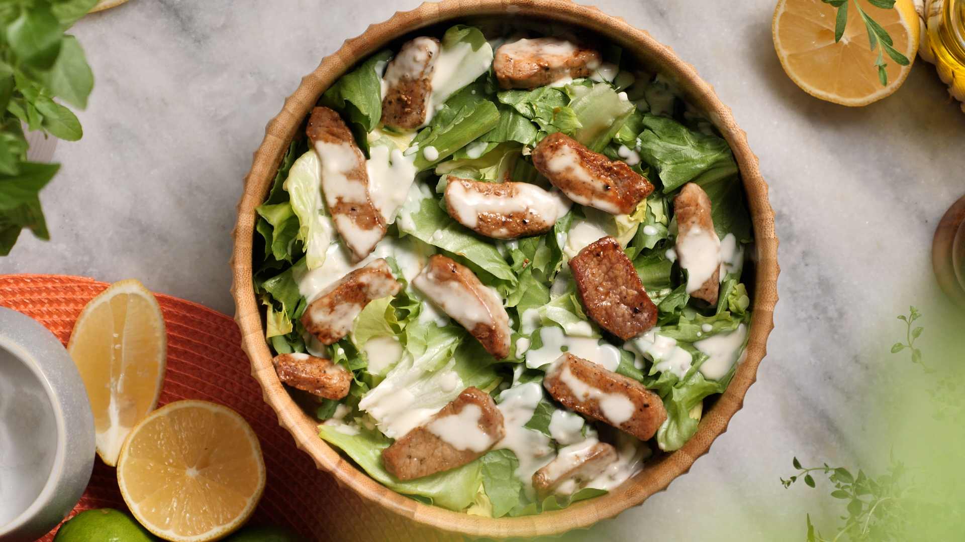 Lombo De Porco Assado Com Salada Caesar Seara